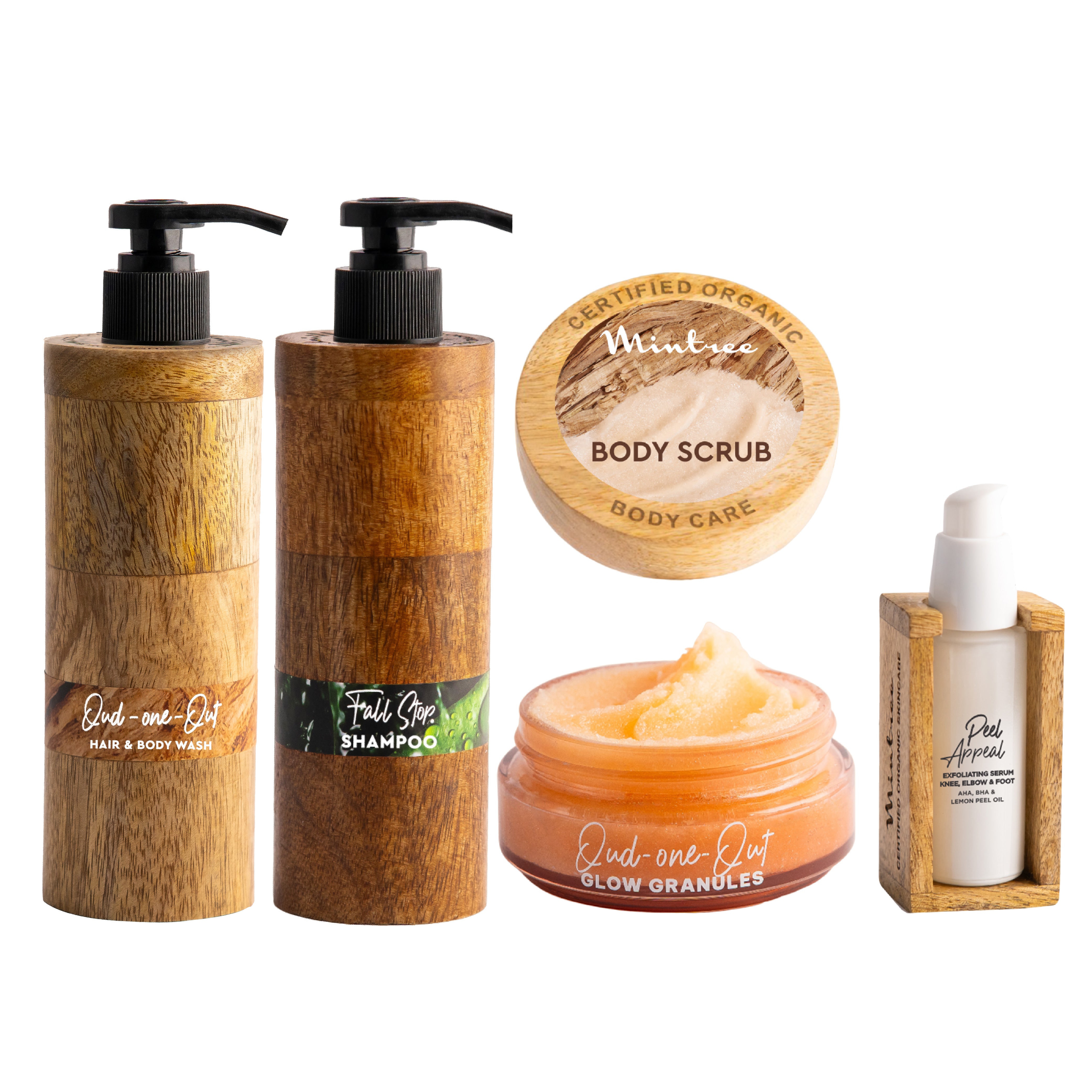 Oud Body Wash, Body Scrub, Shampoo & Peel Appeal – Mintree